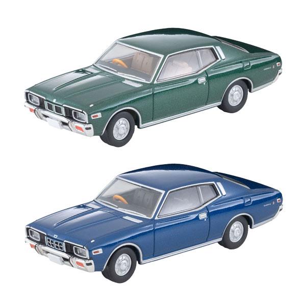 送料無料◆トミカリミテッドヴィンテージNEO 日産 2種セット (LV-N358a セドリック 緑/LV-N359a グロリア 紺) 2ドアHT 2800 SGL  75年式 1/64 ミニカー トミーテック 336723/336730 ※...