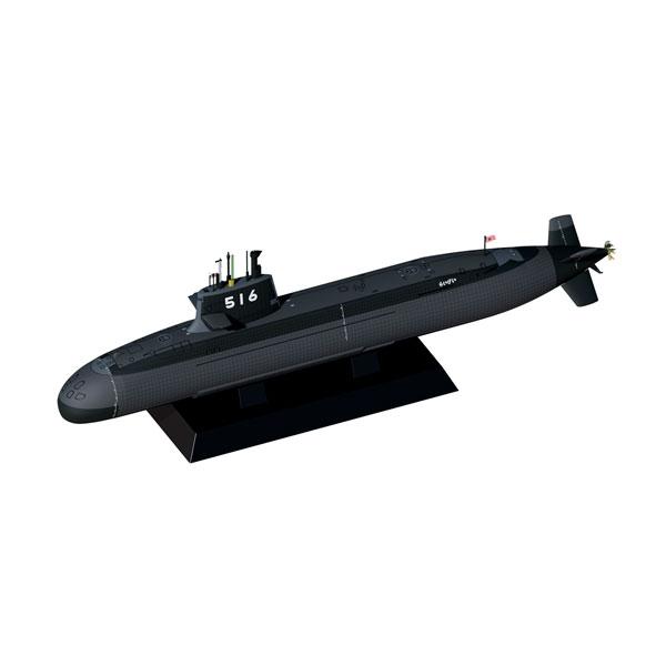ピットロード JBシリーズ 1/350 海上自衛隊 潜水艦 SS-516 らいげい プラモデル JB37 ※2024年 全日本模型ホビーショー新製品・1/350スケール プラモデル・ワイド化した船体上部やセイル基部等、そうりゅう との相違点...
