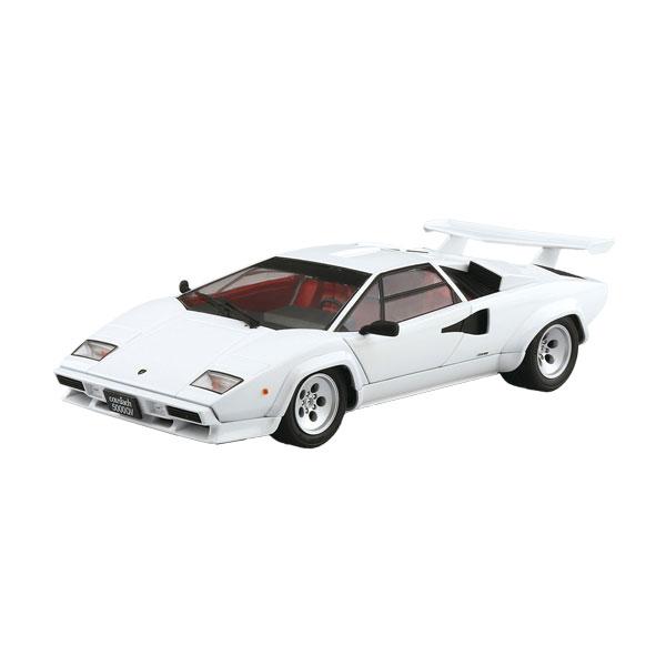 アオシマ ザ☆スーパーカー No.9 1/24 ’85 ランボルギーニ カウンタック 5000QV プラモデル ●85年式と88年式インジェクション仕様を選択して組立可能●8エンジンフードは開閉可能、完成後も組み立てたエンジンを鑑賞できます...