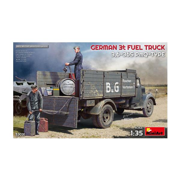 送料無料◆ミニアート 1/35 ドイツ オペル・ブリッツ 3t 燃料輸送トラック 3.6-36S PmQ(初期型)タイプ フィギュア2体 プラモデル MA53031 第二次世界大戦中に使用されたドイツ軍3トン燃料輸送トラックを再現したキット...