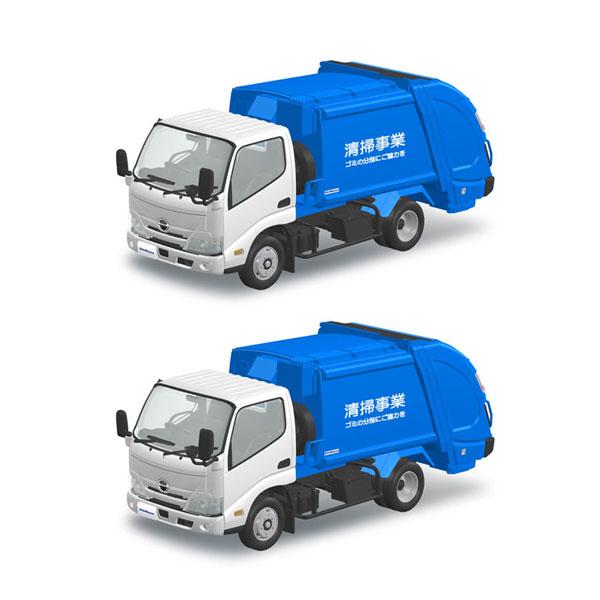 送料無料◆アオシマ 楽プラ スナップキット No.25-PK 1/32 日野 デュトロ パッカー車 プラモデル 初回生産特典付き 2個セット ※こちらは2個セットとなります。国内トップシェアのゴミ収集車！＜金型大幅追加＞楽プラの「はたらく車...