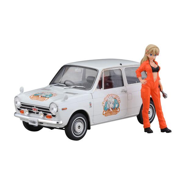 ハセガワ 1/24 ホンダ N360S (N II) “ルーシー マクドネル” w/フィギュア プラモデル SP689 オリジナルラッピングのN360S × メカニックツナギのルーシー！N360Sのプラキットと同スケール ルーシー(3Dプリ...