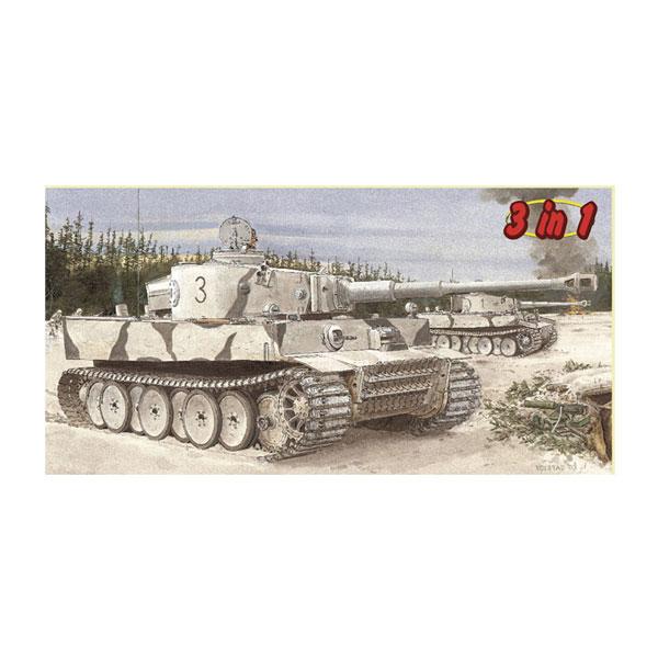 送料無料◆ドラゴン 1/35 WW.II ドイツ軍 ティーガーI 極初期生産型 第502重戦車大隊 レニングラード 1942/43 3in1 プラモデル DR6600SP 【豪華仕様の追加装備はこれ！】●履帯は組み立て式のマジックトラックを...