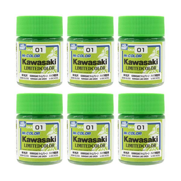 GSIクレオス 限定色 Mr.カラー CKA01 Kawasakiライムグリーン (半光沢) 18ml 6本セット ※こちらは6本セットとなります。走ることを愛する世界中のすべての人に愛されてきた色がある。それが「挑戦者の証」という意味を持...
