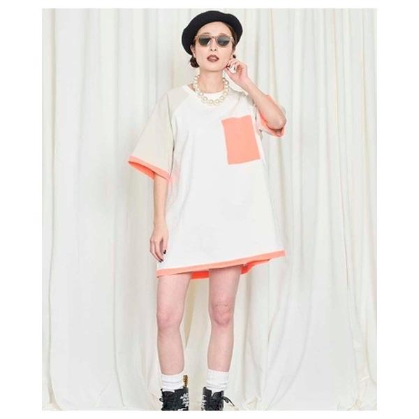 【発売日：2025年07月30日】thomasmagpie-2253801-white-38THOMAS MAGPIE トーマスマグパイ 2253801 ビッグポケットカットソー WHITEラグランスリーブのコットンのTシャツをバイカラーに...