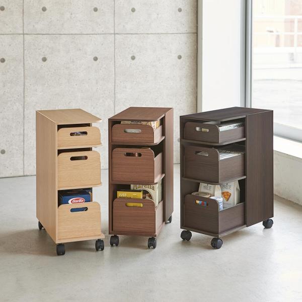 散らかりがちなキッチン周りのアイテムをこれ1台に！「キッチン周りのこまごましたアイテムが収納できず、出しっぱなしでごちゃごちゃ…」「とにかくキッチンをスッキリ片付けたい！」そんな方におすすめの、シックな木目調でどんな雰囲気の空間にもフィット...