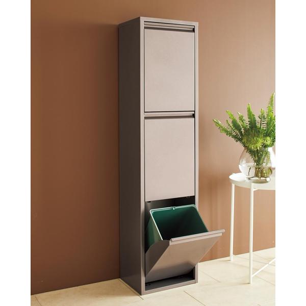 置くだけで様になる、おしゃれなイタリア生まれのダストボックス■シンプルモダンなシルエットと、イタリアらしい色遣いと見た目が魅力の分別ごみ箱。■スマートな佇まいでありながら、おしゃれなデザインでキッチンのランクを格上げするフラップ扉（フタ）付...