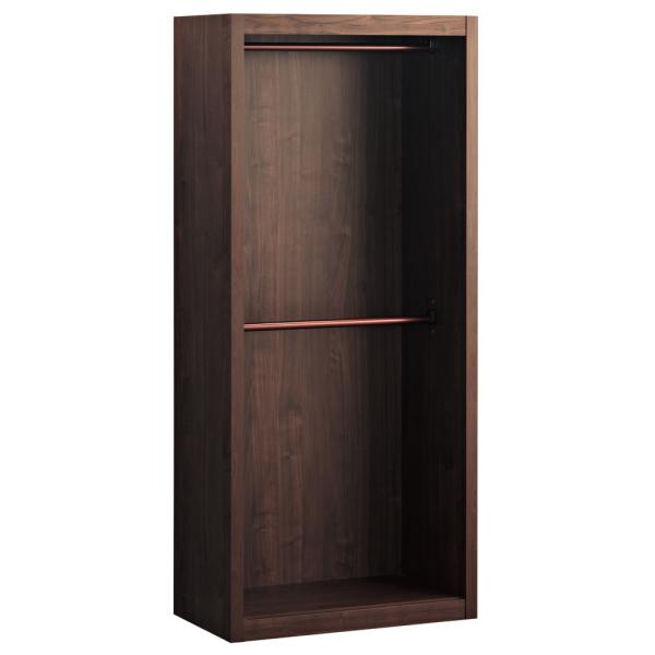 高級感と重厚感を醸し出すウォールナット無垢材調のヨーロピアンな衣類収納ユニットシリーズ■フレームに厚みを持たせることでヨーロッパや輸入住宅で見られるようなクローゼット収納が叶うシリーズ。■表面材には住宅建材ににも使用されるウォルナット天然木...