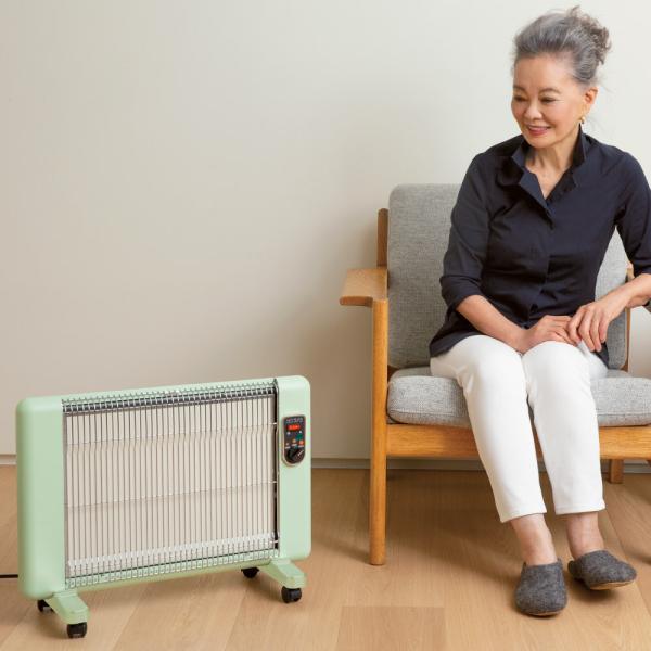 38年間のロングセラーが続き、昨シーズンはさらに爆発的な売れ行きを見せたサンラメラ。ホッとするような見た目の通り、部屋全体を優しい暖かさにしてくれます。400W、600Wに加えて、200Wの省電力機能付き。200Wはパネル下部を発熱するので...