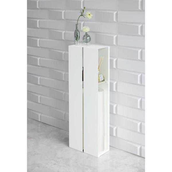 奥行13.8cmのスリムな成型で建付けのように壁に馴染むスチール製のトイレ収納省スペースを叶えたい個室に壁に馴染むように設定できる収納。スチール製だからこそ実現できる薄い成型により、奥行13.8cmで設置が可能です。薄いながらも底面には重し...