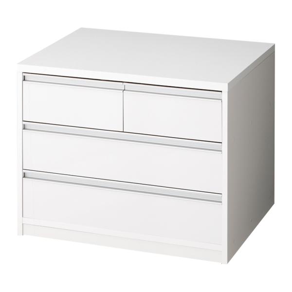 前面・天板の光沢感が美しい、隠しキャスター付きクローゼットチェスト。◆ポイント◆◎全段に地板付きの総地板タイプ引き出し下の地板が奥まで入っているので、引き出す際衣類の巻き込みを防止します。◎キャスター付きで移動楽隠しキャスター付きで見た目を...