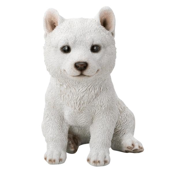 白柴犬のオーナメント 子 ガーデン 置物 ディノス dinos 人気 おしゃれ人気の柴犬シリーズに、白柴が新たに仲間入りしました！玄関やお庭、植栽の間にお気に入りのオーナメントを飾って、ガーデンの楽しみを広げましょう。