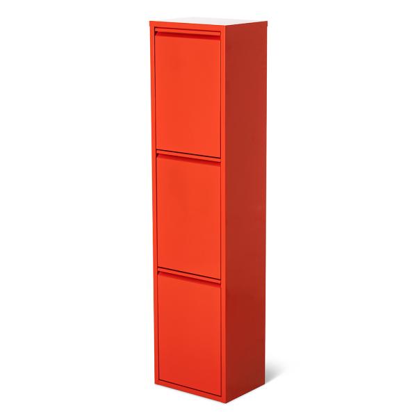 DOTTUS/ドッタス ダストボックス3段（3分別ゴミ箱）幅34cm奥行25cm高さ136cm（レッド） ダストボックス キッチン 分別 ディノス dinos 人気 おしゃれ置くだけで様になる、おしゃれなイタリア生まれのダストボックス■シン...