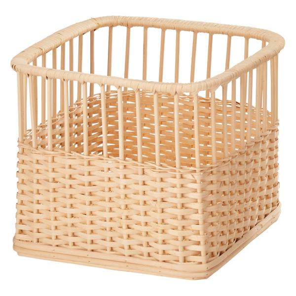 籐のランドリーラックの脱衣カゴ単品 スリム トイレ 洗面所 ランドリー収納 ランドリー 洗濯かご ディノス dinos 人気 おしゃれ厳選されたラタンを使い、職人による丁寧な手仕事で作られる山形県・ツルヤ商店のランドリーラック。スペースに合...