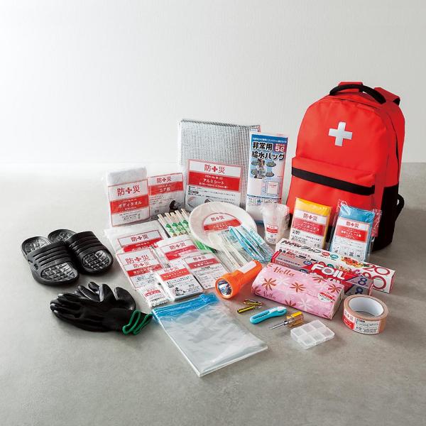 防災リュック・グッズ 30点セット 生活雑貨 便利グッズ 日用品 ディノス dinos 人気 おしゃれ防災用品ずらり30点！軽量で、いざというとき頼れるセット。 防災用品が29点入った、リュック込で30点の防災バッグです。リュックのスペース...