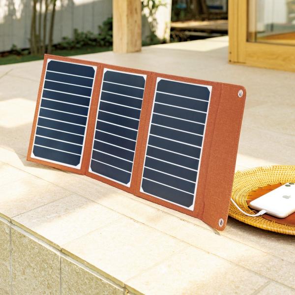 ポータブルソーラー充電器 季節家電 生活家電 バッテリー 家電小物 アクセサリー  ディノス ディノス dinos 人気 おしゃれ約2時間でスマホフル充電！(※1)ひとつ持っておくと安心なポータブルソーラー充電器。エネルギー変換効率の高い米...