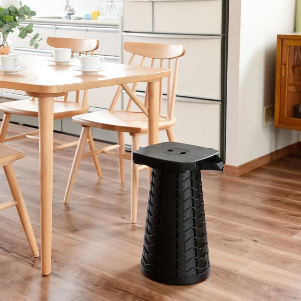 アコーディオンスツール 椅子 チェア スツール 丸椅子 ディノス dinos 人気 おしゃれ必要な時にサッと引き出してスツールに大変身●くるっと回して伸ばすだけで使えるアコーディオンスツール。●リビングやデスク周りで使うチェアとしても。●サ...