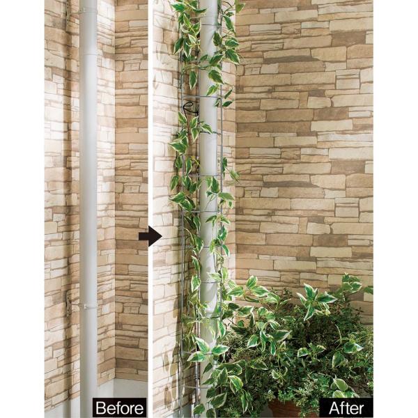 配管目隠しトレリス・植栽になじむグレー ディノス dinos 人気 おしゃれ■庭やベランダが素敵なほど目立ってしまう無機質な配管を、自然に隠せるカバーです。■カバーだけでももちろん、植物を這わせてもきれいです。(配管横に鉢を置き、そこから這...