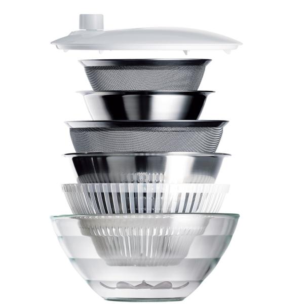 オールラウンドボウルズ コンパクトセット7点セット キッチンツール ディノス dinos 人気 おしゃれ日々の調理に欠かせない、２サイズのボウル&amp;ザル、サラダスピナーの計７アイテムを、入れ子にしてコンパクトに収納できるセット。ボウル...