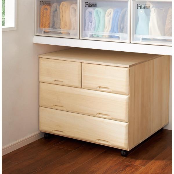 【衣類に優しい押し入れ収納】総桐スライドレール 押し入れタンス ワイド 3段・高さ64cm 衣類収納 押入れ クローゼット収納 ディノス dinos 人気 おしゃれ日本の伝統が生んだ総桐チェスト●素材は細部にまでこだわった総桐仕様。背面にも...