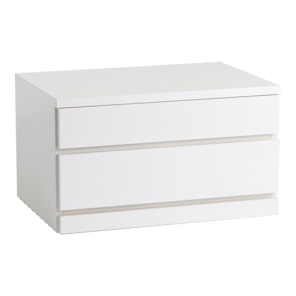 クローゼットチェスト（隠しキャスター付き） 幅75cm・2段 衣類収納 押入れ クローゼット収納 ディノス dinos 人気 おしゃれクローゼット下やハンガーラック下の空間を有効活用できるローチェスト●取っ手レスでスマートなデザインのクロー...