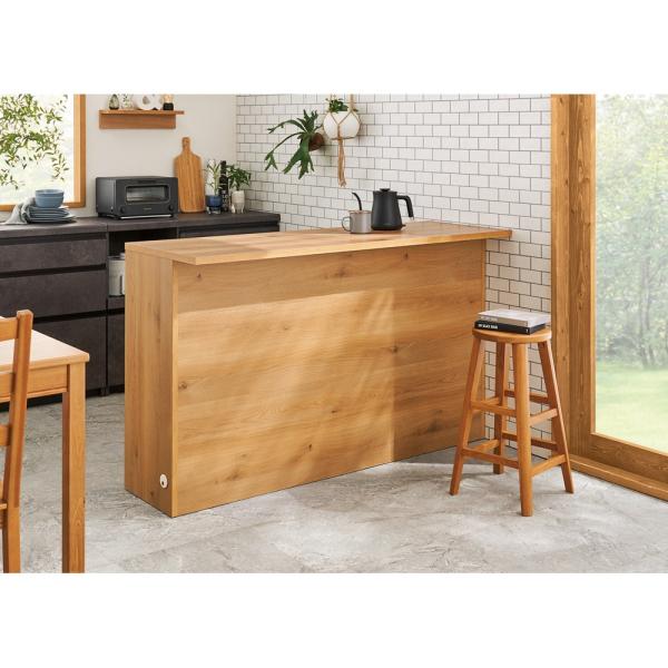 置くだけでカフェ風に！間仕切りアイランドカウンター 幅150cm キッチン収納 キッチンカウンター ディノス dinos 人気 おしゃれナチュラルオーク幅150cm（お届けはカウンターのみ）置くだけで、ダイニングがカフェ風にまるで造り付けの...