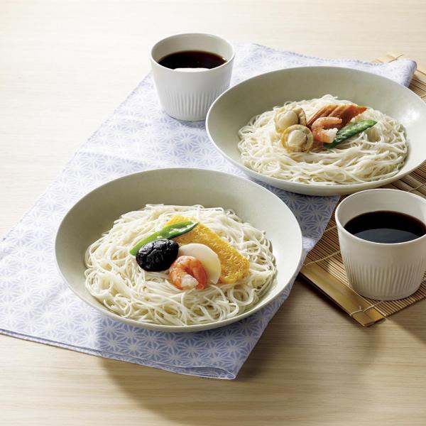 レンジで簡単！揖保乃糸 五目&amp;海鮮そうめんセット 各3袋 計6袋 お米 パン 麺類 ディノス dinos 人気 おしゃれ麺を茹でる必要なし！レンジと流水だけでご馳走そうめんが完成。「そうめんを食べたいけれど、暑い日にお湯を沸かして茹...