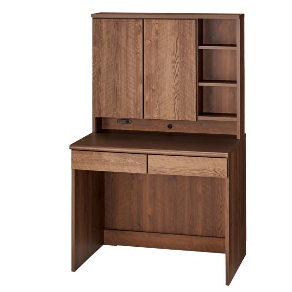 ドレッサー兼用デスク 幅89.5cm奥行56cm 机 オフィス 事務 書斎机 ディノス dinos 人気 おしゃれ光沢ホワイト　幅89.5cm奥行45cmタイプメイクもワークも一カ所で。私を磨くリッチなデスク顔を明るく照らすLEDライトをは...