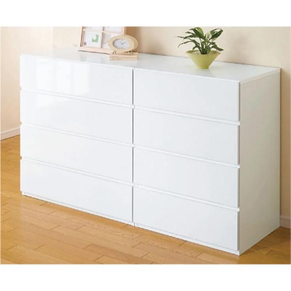 奥行46cmキャスター付きツヤツヤチェスト 幅60cm・4段 衣類収納 押入れ クローゼット収納  爆買 ディノス dinos 人気 おしゃれ美しい光沢が高級感を演出する、クローゼットはもちろんリビングにもおすすめのローチェスト（タンス）で...