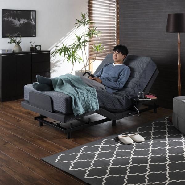 ≪ウレタンマットレス付き≫ アンネルベッド「ディスカバリー」 アーバンモダンデザイン電動ベッド シングルサイズ ベッド リクライニングベッド ディノス dinos 人気 おしゃれ電動リクライニングベッドで最高のリラックスタイムを背の角度と脚...