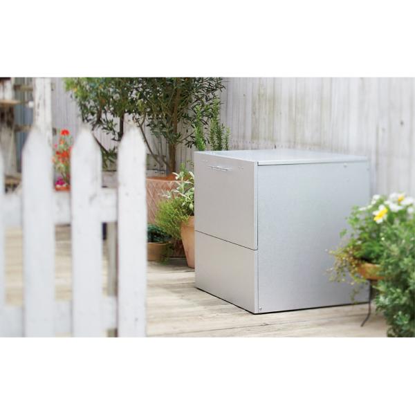大きく開くガルバ製ゴミ保管庫 幅69奥行56cm 保管庫 ディノス dinos 人気 おしゃれ玄関先や勝手口に、スタイリッシュな屋外ダストボックスゴミの分別が進んだ地域では、ゴミの収集待ちも頭の痛い問題。なかなかめぐってこない資源ごみの待機...