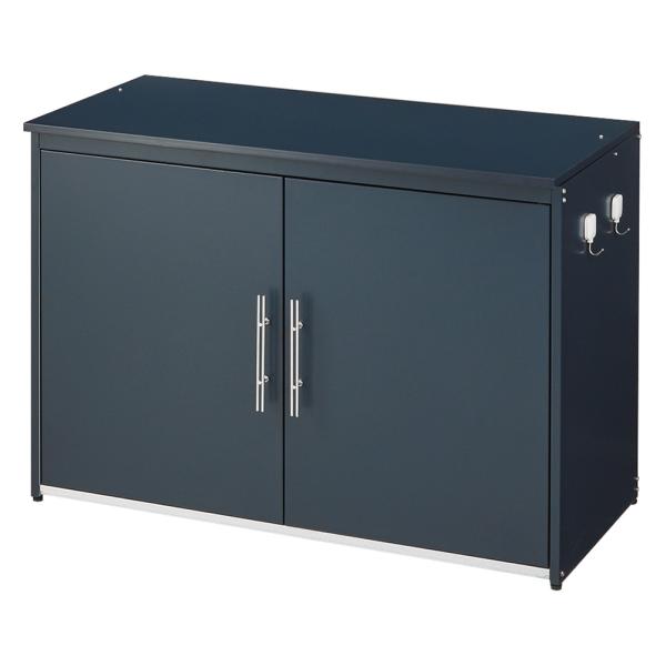 モダン2面開閉ダスト収納庫 幅100cm（容量230L） 保管庫 ディノス dinos 人気 おしゃれサビに強い素材を使用した上品なダークグレー色の収納庫。かさばる資源ゴミや重い古紙類も整理しやすい2面開閉。エクステリアのゴミ置き場にお悩み...