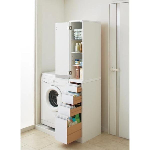 サイズが豊富な光沢すき間収納庫 幅25cm・奥行55cm スライド可動棚タイプ トイレ 洗面所 ランドリー収納 洗面所収納 隙間収納 ディノス dinos 人気 おしゃれご自宅の洗面所のすき間にフィットする豊富なサイズ展開です●幅15・20...