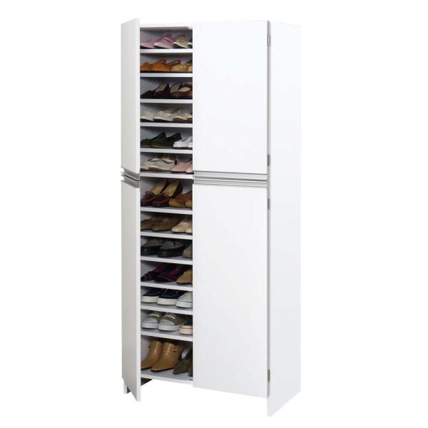 奥行ゆったりシンプルラインシューズボックス ハイタイプ（高さ180cm） 幅75cm 下駄箱 玄関収納 シューズボックス ディノス dinos 人気 おしゃれ〜スリムながらも紳士靴などあらゆる靴が余裕でしまえる収納力が魅力〜◎有効内寸奥行き...