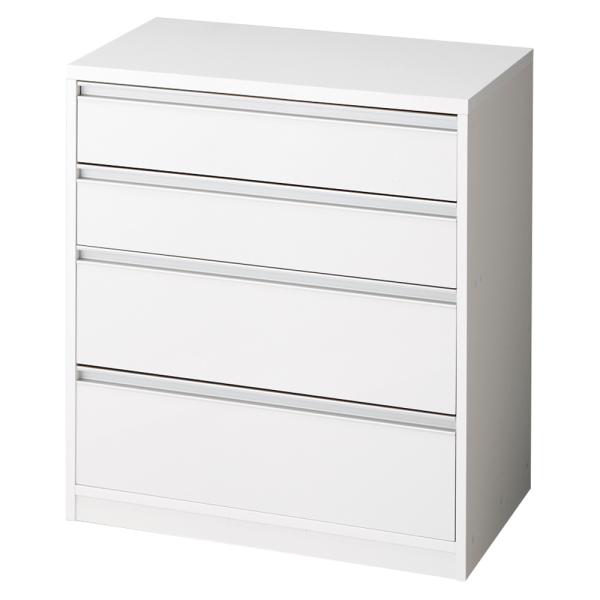 奥行が選べる隠しキャスター付きチェスト クローゼットタイプ 奥行44幅75高さ82.5cm・4段 衣類収納 押入れ クローゼット収納 ディノス dinos 人気 おしゃれ前面・天板の光沢感が美しい、隠しキャスター付きクローゼットチェスト。【...