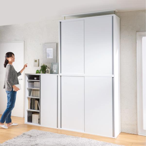 大量収納が自慢の引き戸式本棚 幅90本体高さ114cm 奥行40cm 本棚 ラック シェルフ CD DVDラック ディノス dinos 人気 おしゃれ収納力ならこの1品！た〜っぷり収納できるミドルタイプのブックシェルフ◆奥行40cmの深型で...