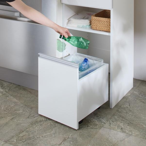 ゴミ袋も掛けられる家具調ワゴン 幅35cmタイプ キッチン収納 キッチン 収納カート ディノス dinos 人気 おしゃれ家具調パネルでスチールにはないデザイン性をプラス●ゴミも生活感も隠してくれる、デザイン性の高いワゴンです。●ホワイトパ...