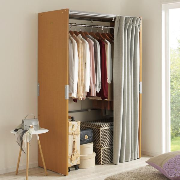 部屋に合わせてコーディネート カーテン取り替え自在ハンガー 棚なしタイプ 幅85-125cm 衣類収納 クローゼットハンガー カバー ディノス dinos 人気 おしゃれお部屋の雰囲気やインテリアに合わせて使える収納クローゼット●オープンタ...