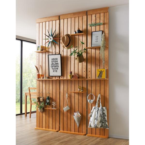 金具がきれいに隠せる 天然木突っ張りウォール 幅62cm 本棚 ラック シェルフ 突っ張り収納 ディノス dinos 人気 おしゃれ空いている壁がギャラリー収納に！金具が見えないのでまるで造り付けのよう！●ちょっとのすき間をおしゃれに変身さ...