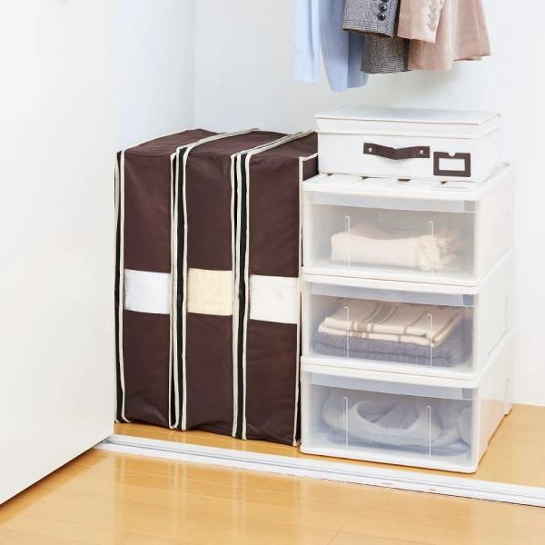 ≪4個組≫ 炭入り消臭 押し入れ収納袋 縦型羽毛布団用 衣類収納 衣類ハンガー スカート スラックスハンガー ディノス dinos 人気 おしゃれかさばる羽毛ふとんをすっきり縦置き収納●手間をかけずカンタンにスッキリ羽毛布団を収納。●3ステ...