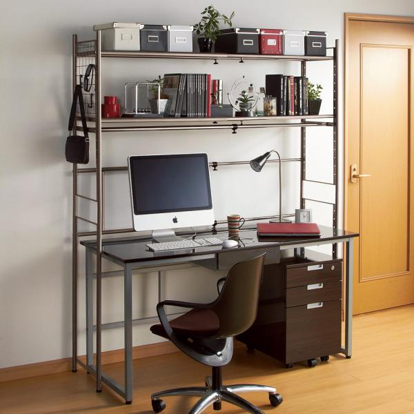 頑丈フレキシブル伸縮ラック 幅103-160cm 本棚 ラック シェルフ スチール メタルラック ディノス dinos 人気 おしゃれデッドスペースを収納空間に大変身できる便利アイテム●ピアノやデスク上、チェストの上を有効活用できるフレキシ...