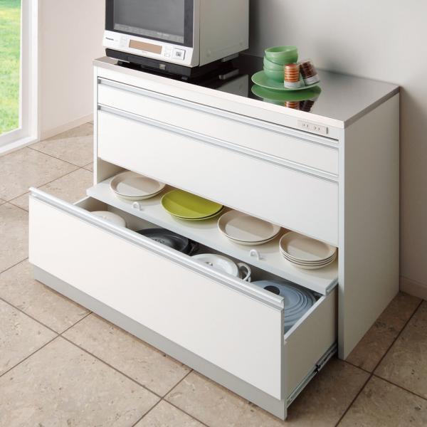収納物を考えたキッチンカウンター ロータイプ（高さ85cm） 幅117.5cm キッチン収納 キッチンカウンター  爆買 ディノス dinos 人気 おしゃれロータイプ（高さ85cm）幅117.5cm　※お届け商品引き出し内部の収納力が違い...