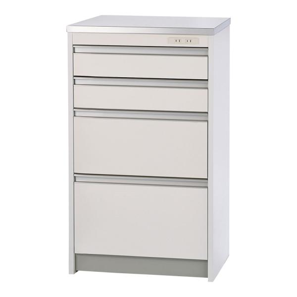 収納物を考えたステンレストップカウンター ハイタイプ（高さ97.5cm） 幅59.5cm キッチン収納 キッチンカウンター  爆買 ディノス dinos 人気 おしゃれハイタイプ（高さ97.5cm）幅59.5cm　※お届け商品引き出し内部の...