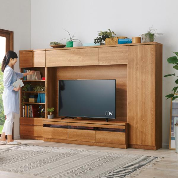 テレビ台 幅159.5高さ166.5cm 【天然木調ハイバックシリーズ 】 テレビ台 テレビボード 壁面収納テレビ台 ディノス dinos 人気 おしゃれ幅159.5cmタイプ（お届け商品）収納機能が充実した、ハイバックシリーズのテレビ台テ...