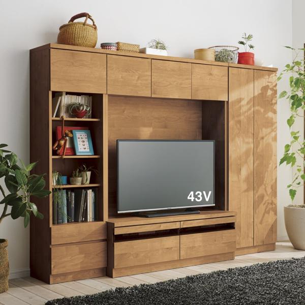 天然木調テレビ台ハイバックシリーズ オープンキャビネット・幅45.5奥行34.5cm リビング収納 キャビネット リビングボード  ディノス ディノス dinos 人気 おしゃれ収納機能が充実した、引き出し＆オープンのタイプのキャビネットデ...