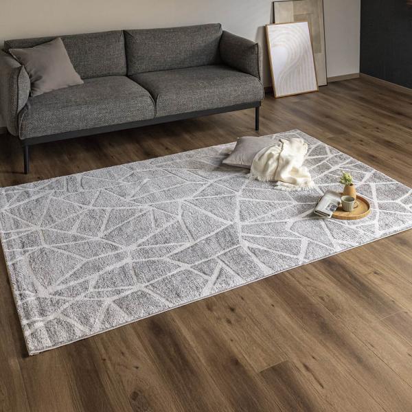 ≪約133×195cm≫ トルコ製ウィルトン織ラグ カーペット ラグ マット カバー ディノス dinos 人気 おしゃれクラック模様が映える、シックで都会的なグレーグレーを基調にしたクラック調の模様が洗練された印象の一枚。派手すぎず地味す...