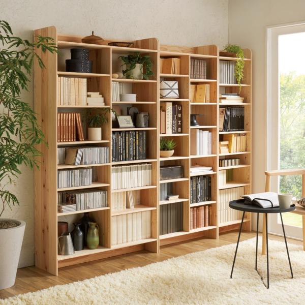 播磨の国からの贈り物 スタイリッシュ＆たっぷり収納頑丈本棚 幅96.5奥行31.5高さ179cm 本棚 ラック シェルフ ウッドラック 木製シェルフ ディノス dinos 人気 おしゃれ頑丈な国産杉を日本の職人の手で仕上げました■建材にも使...