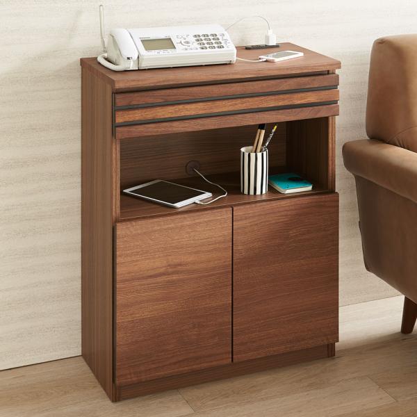 Remonte/ルモンテ 格子薄型ルーター収納 幅60cm リビング収納 キャビネット リビングボード ディノス dinos 人気 おしゃれ天然木を贅沢に使用した上質感格子にウォルナットもしくはオーク天然木を使用しているのでお客様をおもてな...