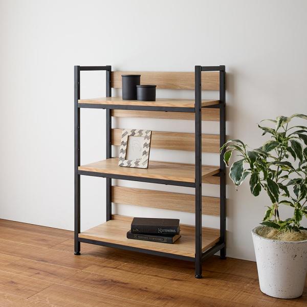 オーク棚板ディスプレイシェルフ 幅61cm高さ70cm キッチン収納 キッチンカウンター下収納 ディノス dinos 人気 おしゃれオークの棚板と背面デザインで、お気に入りが映える空間に棚板の表面にオーク天然木を使用したディスプレイシェルフ...