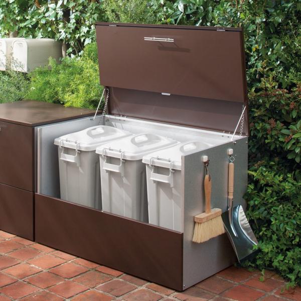 大きく開くガルバ製ゴミ保管庫 幅100奥行56cm ペール3個付き 保管庫 ディノス dinos 人気 おしゃれ玄関先や勝手口に、スタイリッシュな屋外ダストボックスゴミの分別が進んだ地域では、ゴミの収集待ちも頭の痛い問題。なかなかめぐってこ...